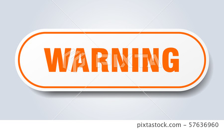 warning sign. warning rounded orange sticker. - Stock Illustration ...