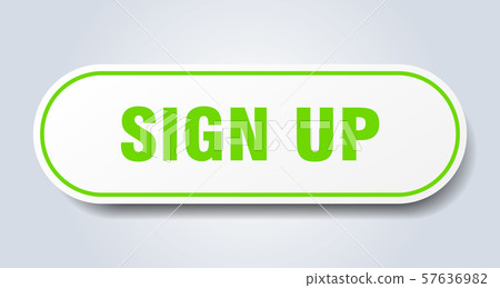 sign up sign. sign up rounded green sticker. sign-插圖素材 [57636982] - PIXTA圖庫