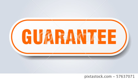 guarantee sign. guarantee rounded orange sticker. - Stock Illustration ...