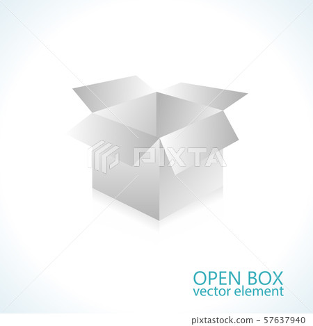Open box vector element. Store shipping object - Stock Illustration ...