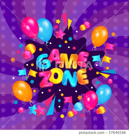 Game zone banner for chilren play area,... - Stock Illustration ...