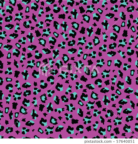 Purple and turquoise leopard seamless pattern... - Stock Illustration ...