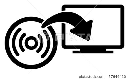 Vector Flat Install Disc to PC Icon - Stock Illustration [57644410] - PIXTA