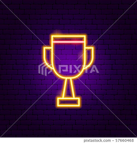Award Cup Neon Sign - Stock Illustration [57660468] - PIXTA