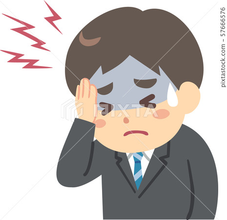 Businessman headache - Stock Illustration [57666576] - PIXTA