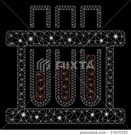 Flare Mesh Network Test Tubes with Flare Spots - Stock Illustration ...