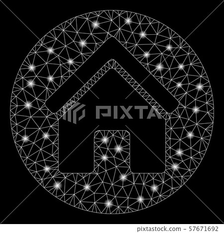 Flare Mesh Network Real Estate with Flare Spots - Stock Illustration ...