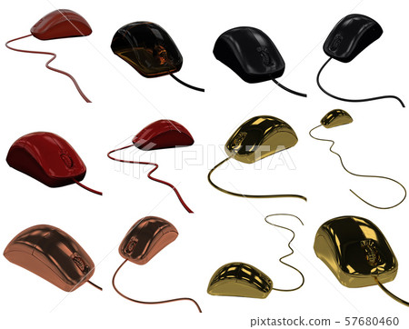 3d rendering illustration of mouse collection - Stock Illustration ...