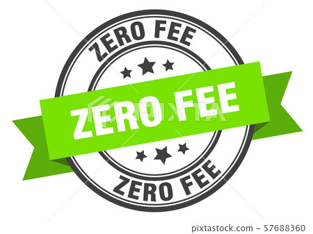 zero fee label. zero fee green band sign. zero fee - Stock Illustration ...