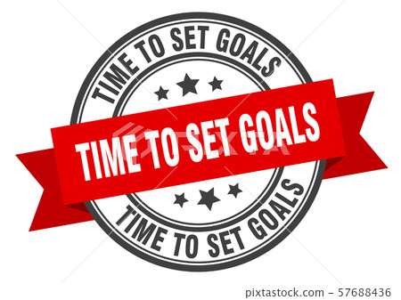 time to set goals label. time to set goals red - Stock Illustration ...