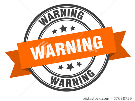 warning label. warning orange band sign. warning - Stock Illustration ...