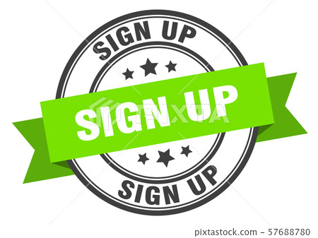 sign up label. sign up green band sign. sign up - Stock Illustration ...