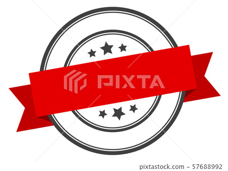 blank label. blank red band sign. blank - Stock Illustration [57688992 ...