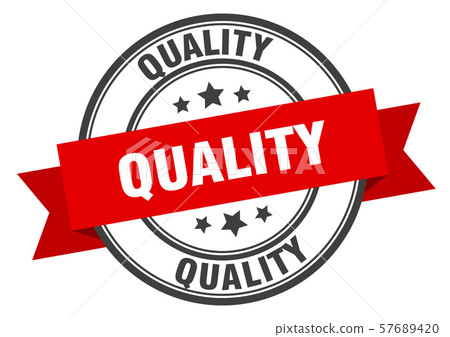 quality label. quality red band sign. quality - Stock Illustration ...