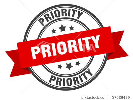 priority label. priority red band sign. priority - Stock Illustration ...