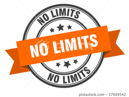 no limits label. no limits orange band sign. no - Stock Illustration ...