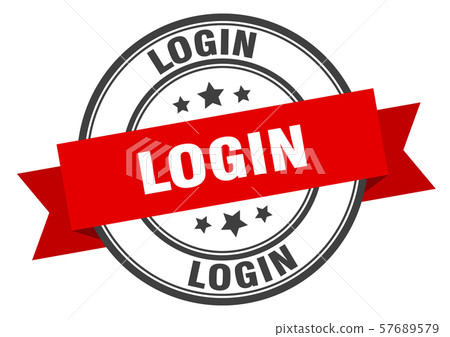 login label. login red band sign. login - Stock Illustration [57689579 ...