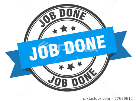 job done label. job done blue band sign. job done - Stock Illustration ...