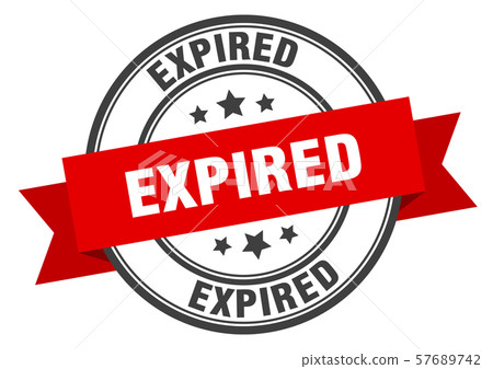 expired label. expired red band sign. expired - Stock Illustration ...