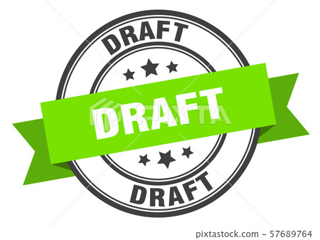 draft label. draft green band sign. draft - Stock Illustration ...