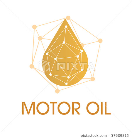 Vector logo, illustration of engine oil and fuel - Stock Illustration ...