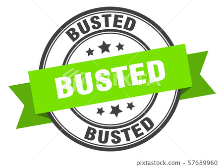 busted label. busted green band sign. busted - Stock Illustration ...