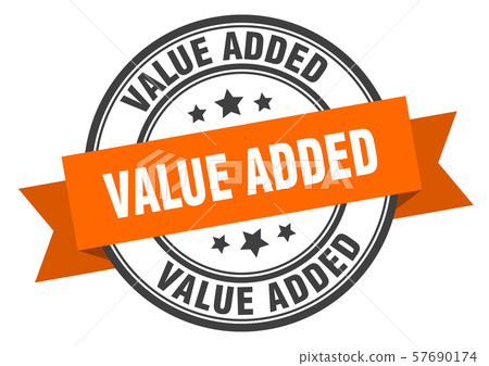 value added label. value added orange band sign. - Stock Illustration ...