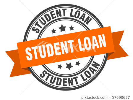student loan label. student loan orange band sign. - Stock Illustration ...