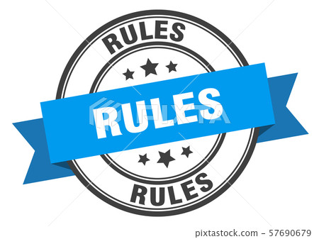 rules label. rules blue band sign. rules - Stock Illustration [57690679 ...