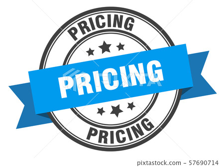 pricing label. pricing blue band sign. pricing - Stock Illustration ...