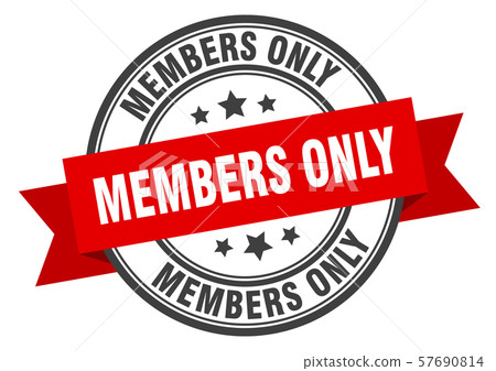 members only label. members only red band sign.-插圖素材 [57690814] - PIXTA圖庫