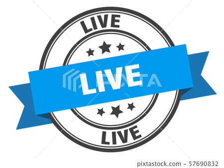 live label. live blue band sign. live - Stock Illustration [57690832 ...