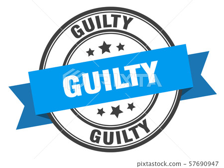 guilty label. guilty blue band sign. guilty - Stock Illustration ...