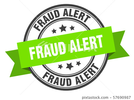 fraud alert label. fraud alert green band sign. - Stock Illustration ...