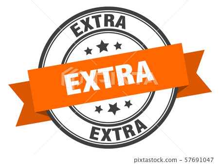 extra label. extra orange band sign. extra - Stock Illustration ...