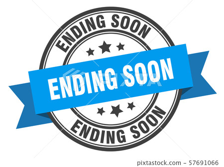 ending soon label. ending soon blue band sign. - Stock Illustration ...
