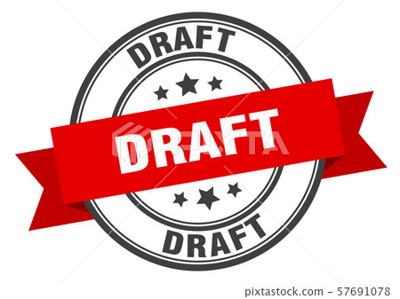 draft label. draft red band sign. draft - Stock Illustration [57691078 ...