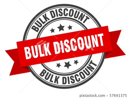bulk discount label. bulk discount red band sign. - Stock Illustration ...