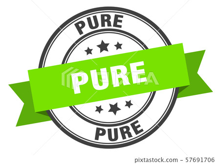 pure label. pure green band sign. pure - Stock Illustration [57691706 ...