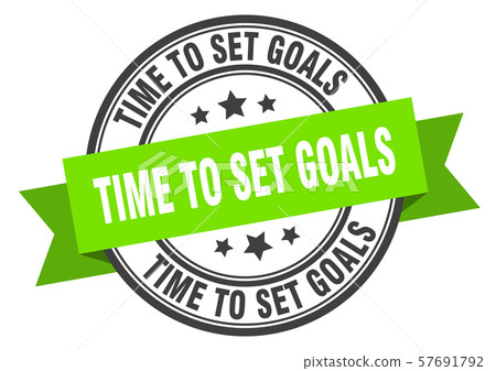 time to set goals label. time to set goals green - Stock Illustration ...