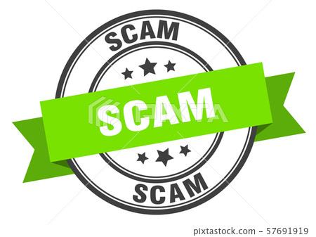 scam label. scam green band sign. scam-插圖素材 [57691919] - PIXTA圖庫