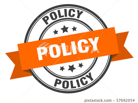policy label. policy orange band sign. policy - Stock Illustration ...