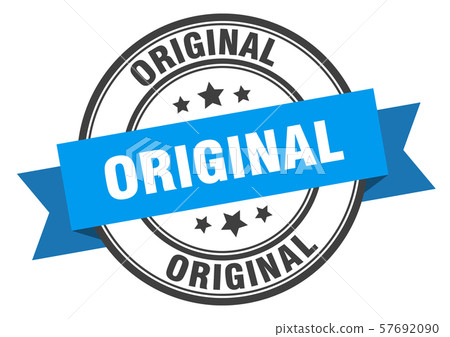 original label. original blue band sign. original-插圖素材 [57692090] - PIXTA圖庫