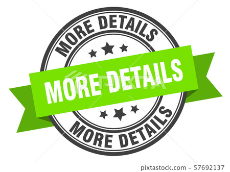 more details label. more details green band sign. - Stock Illustration ...