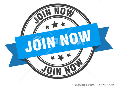 join now label. join now blue band sign. join now - Stock Illustration ...