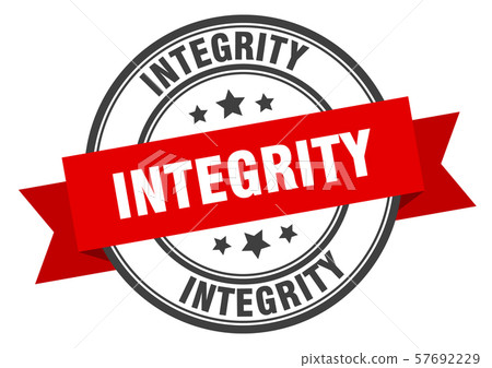 integrity label. integrity red band sign. - Stock Illustration ...