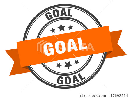 goal label. goal orange band sign. goal - Stock Illustration [57692314 ...