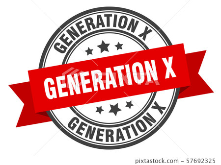 generation x label. generation x red band sign. - Stock Illustration ...