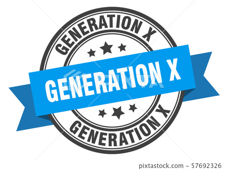 generation x label. generation x blue band sign. - Stock Illustration ...
