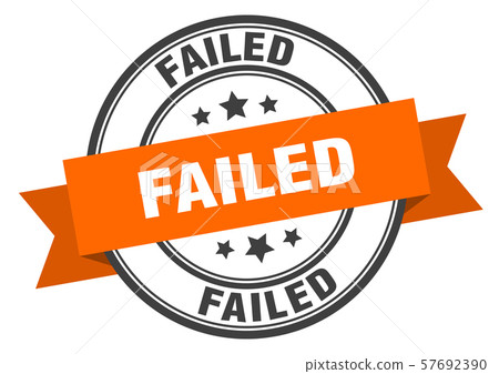 failed label. failed orange band sign. failed - Stock Illustration ...